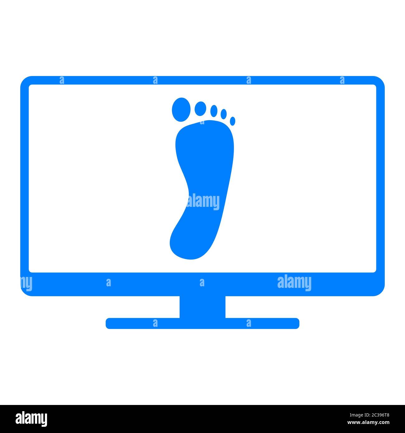 Foot and screen Stock Photo - Alamy