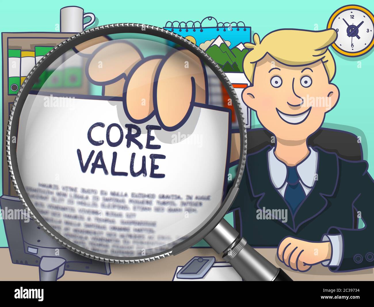 Core Value. Paper with Concept in Business Man's Hand through ...