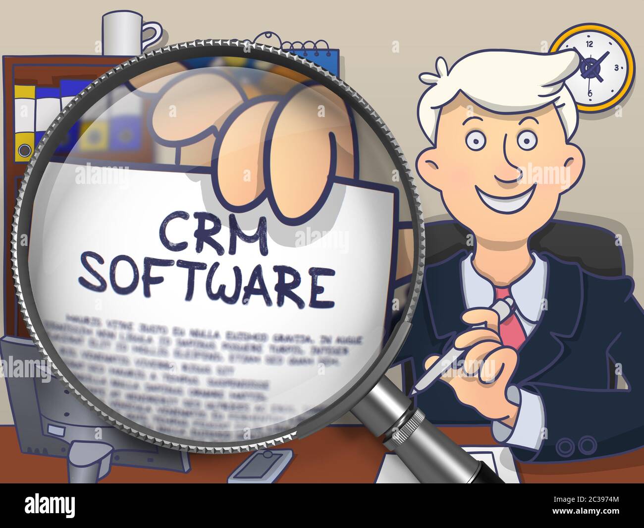 CRM - Customer Relationship Management - Software. Concept on Paper in ...