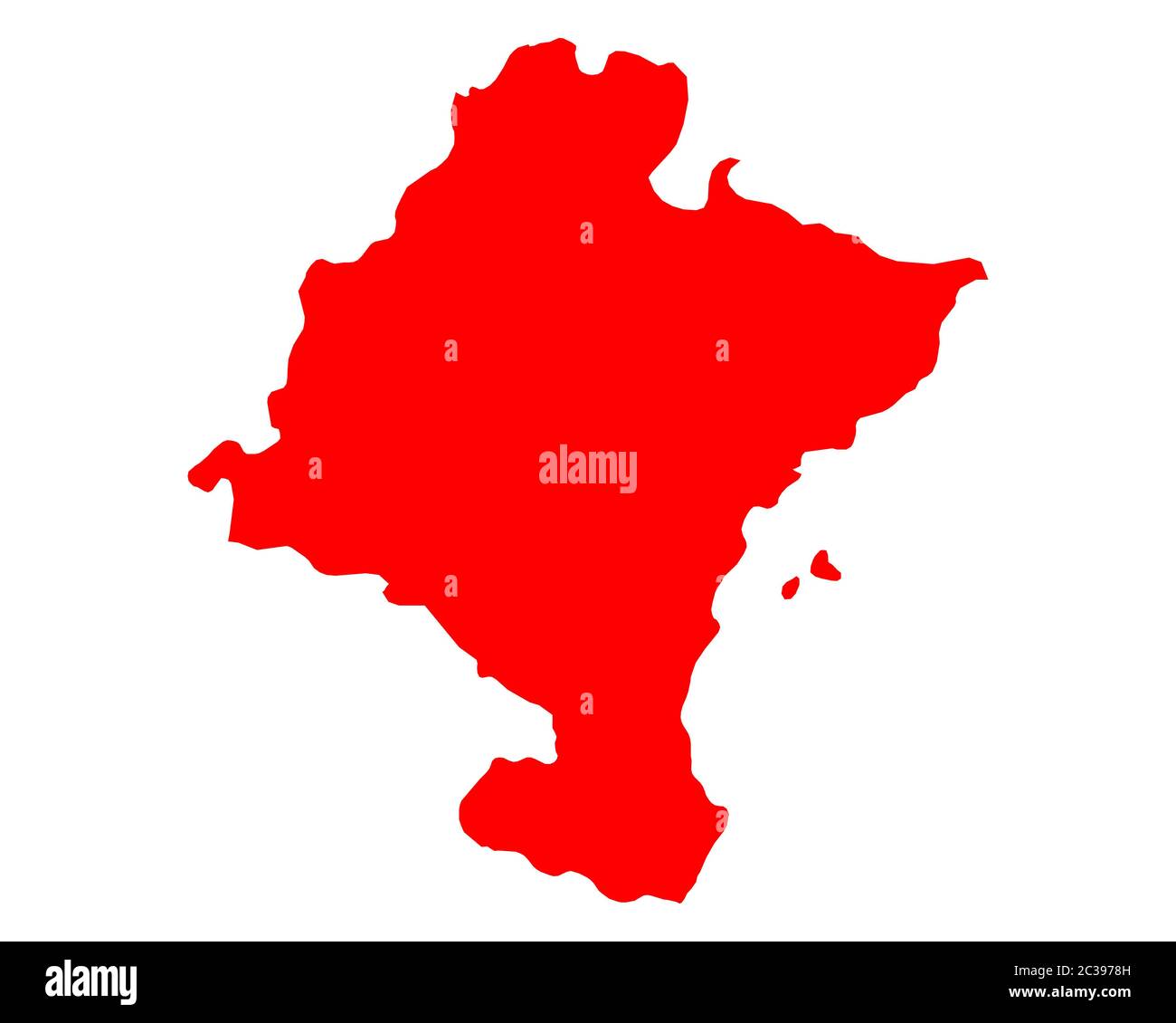 Map of Navarre Stock Photo - Alamy