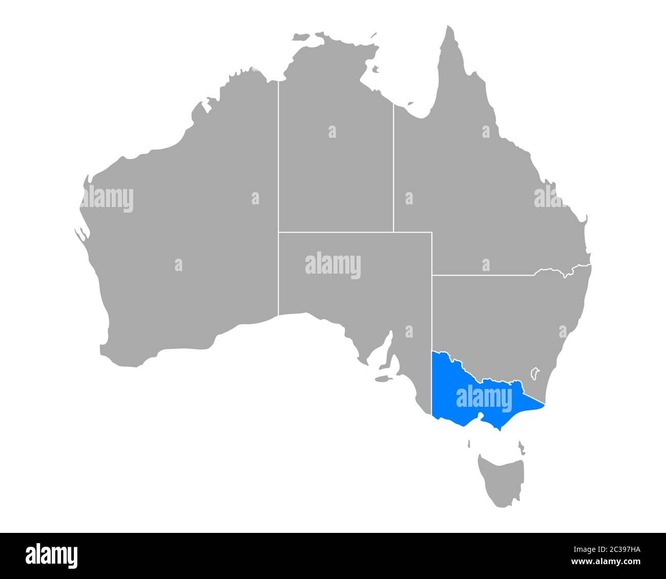 Map of Victoria in Australia Stock Photo - Alamy