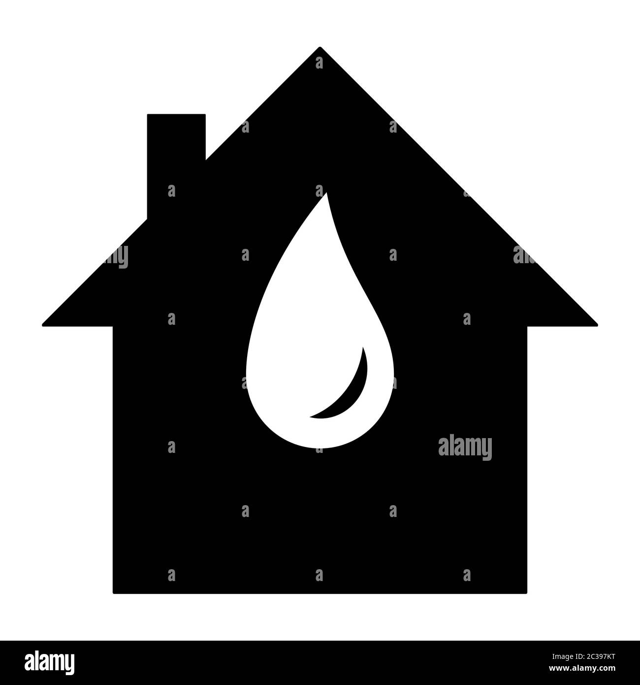 Water drop and home Stock Photo - Alamy