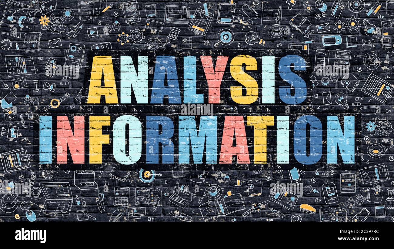 Analysis Information - Multicolor Concept on Dark Brick Wall Background ...