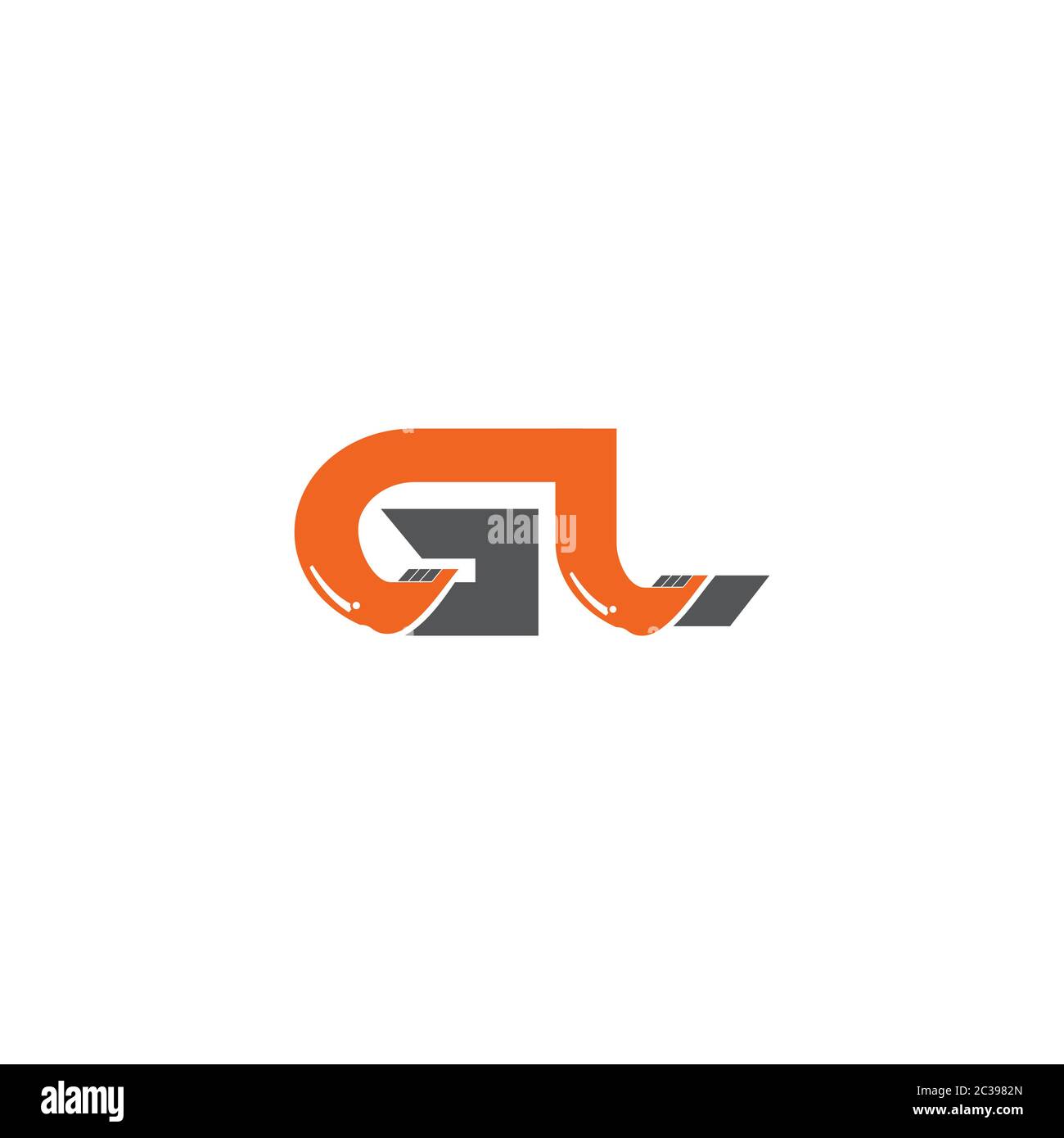GL alphabet abstract initial letter logo design vector template Stock ...