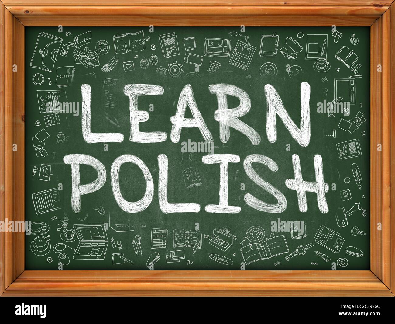 Learn Polish Concept. Modern Line Style Illustration. Learn Polish ...