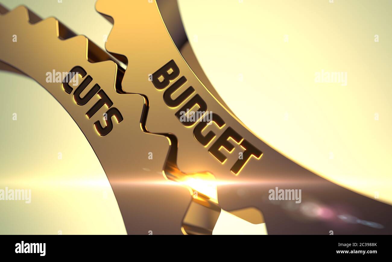 Budget Cuts - Illustration with Glow Effect and Lens Flare. Budget Cuts ...