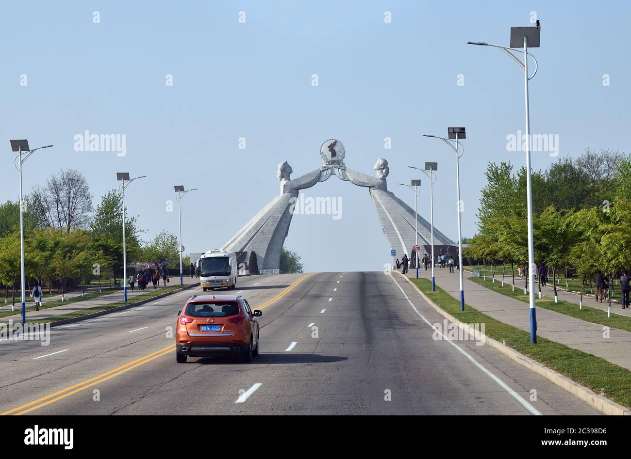 Pyongyang, North Korea - May 3, 2019: Monument to the Three-Point ...