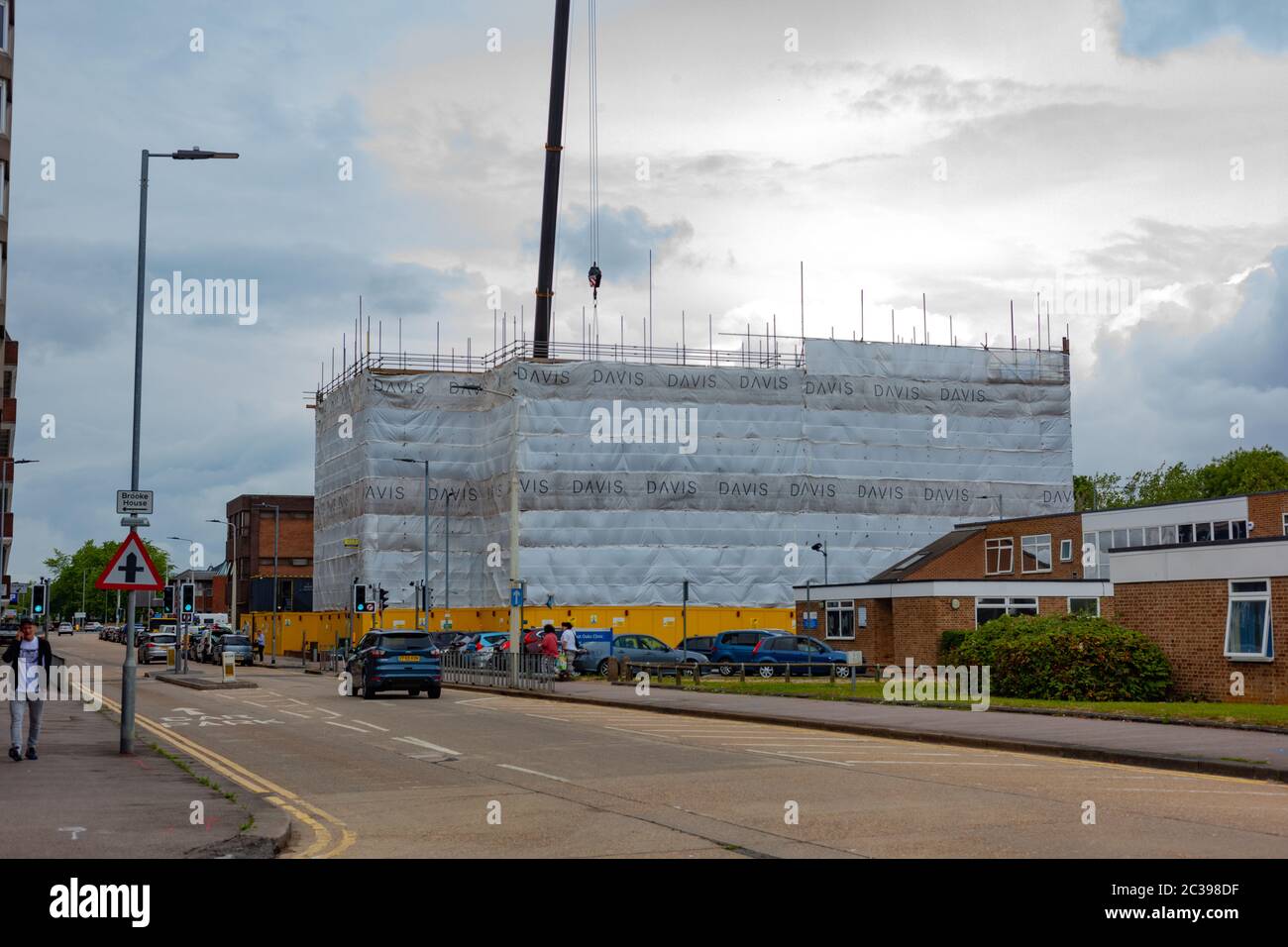 Construction site - Scaffolding around a Basildon Town Centre building ...