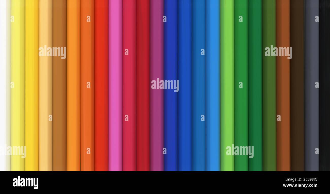 Many color pencil by ordering Stock Photo - Alamy