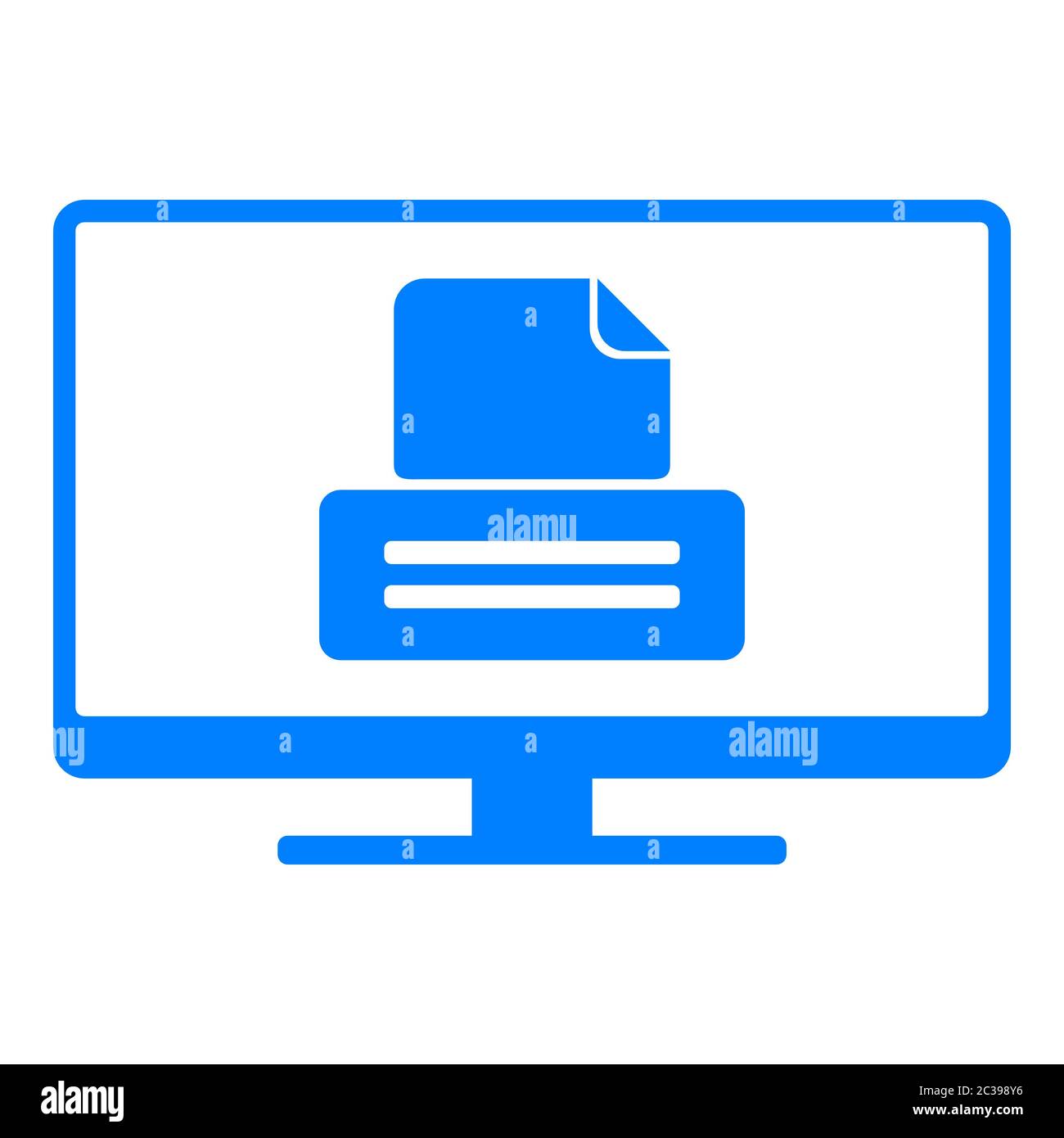 Printer icon on screen hi-res stock photography and images - Alamy
