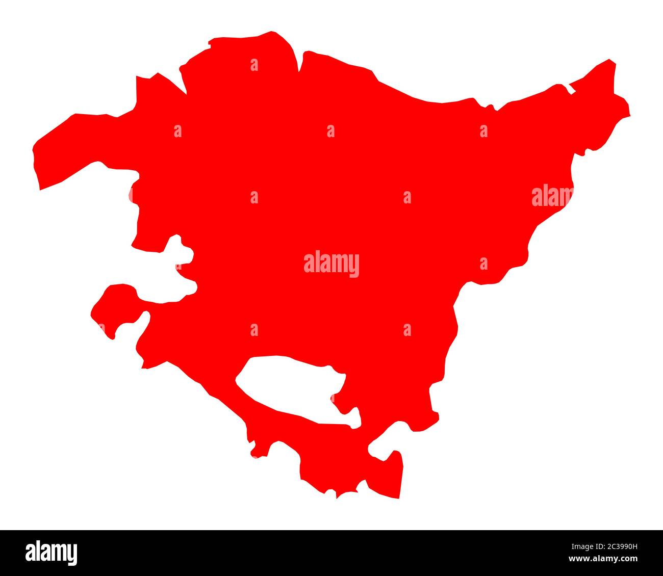 Map of Basque Country Stock Photo - Alamy