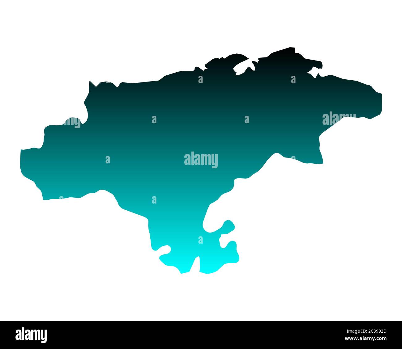 Map of Cantabria Stock Photo - Alamy