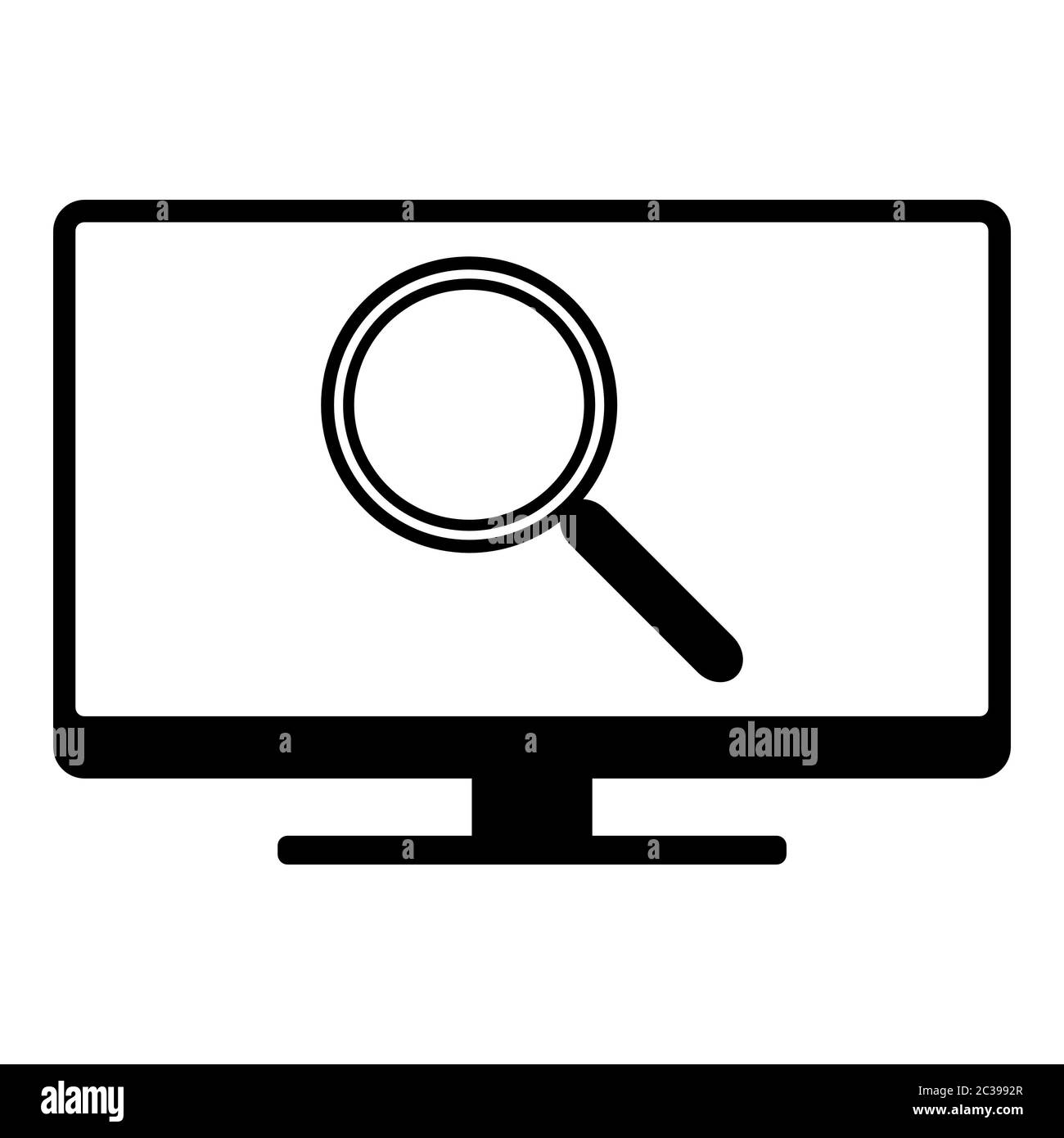 Magnifier and screen Stock Photo - Alamy