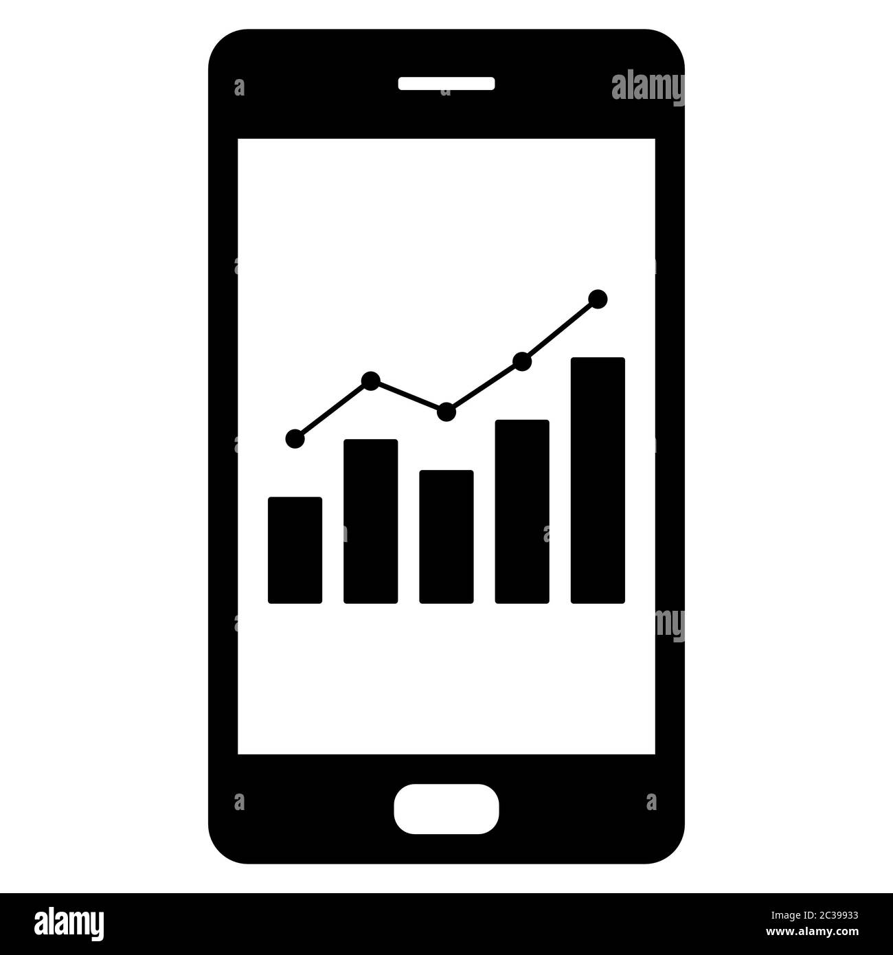 Chart and smartphone Stock Photo - Alamy