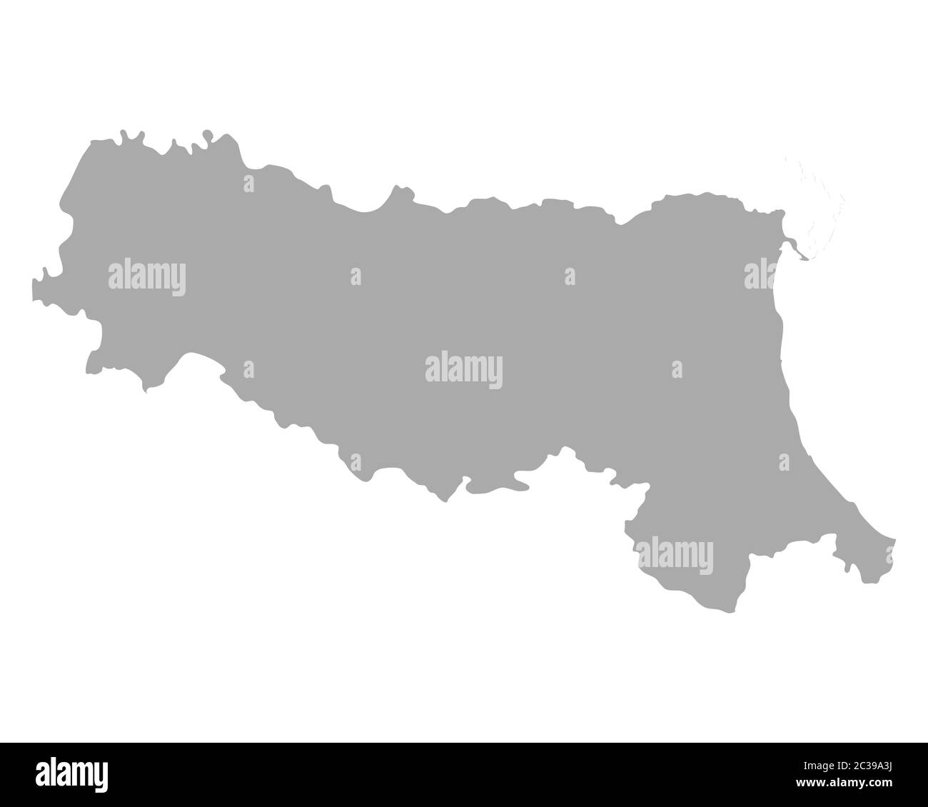 Map of Emilia-Romagna Stock Photo - Alamy