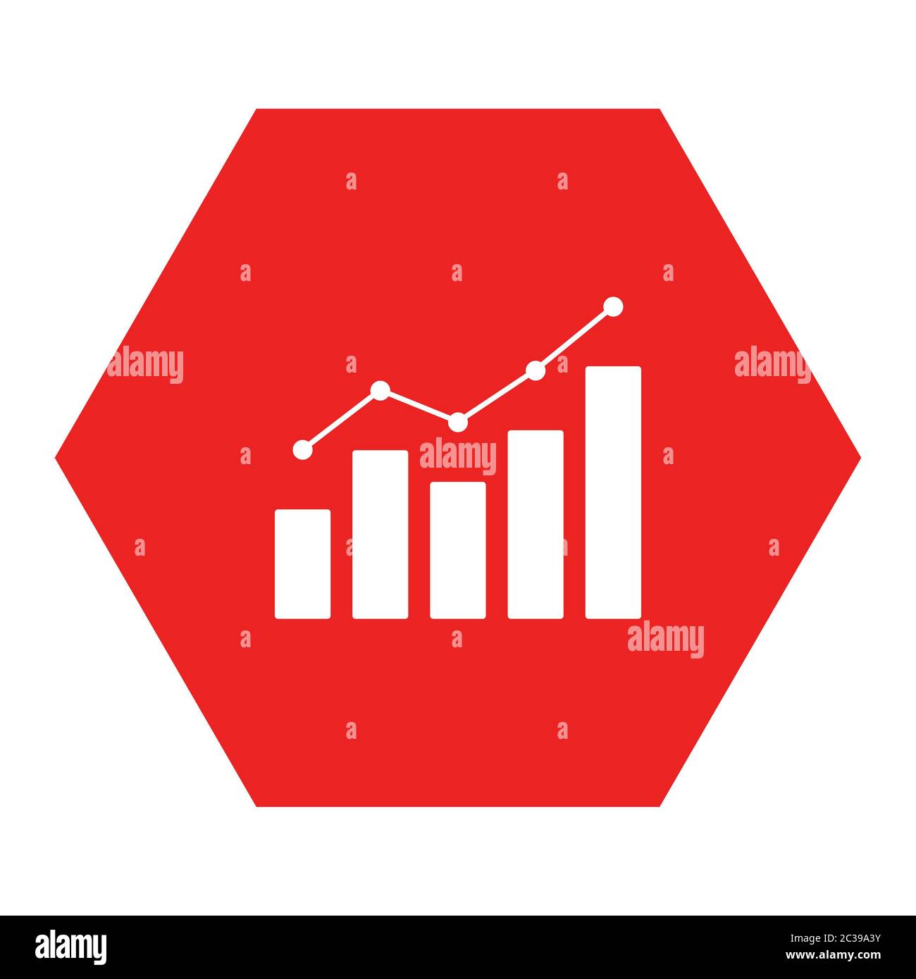 Chart and hexagon Stock Photo - Alamy