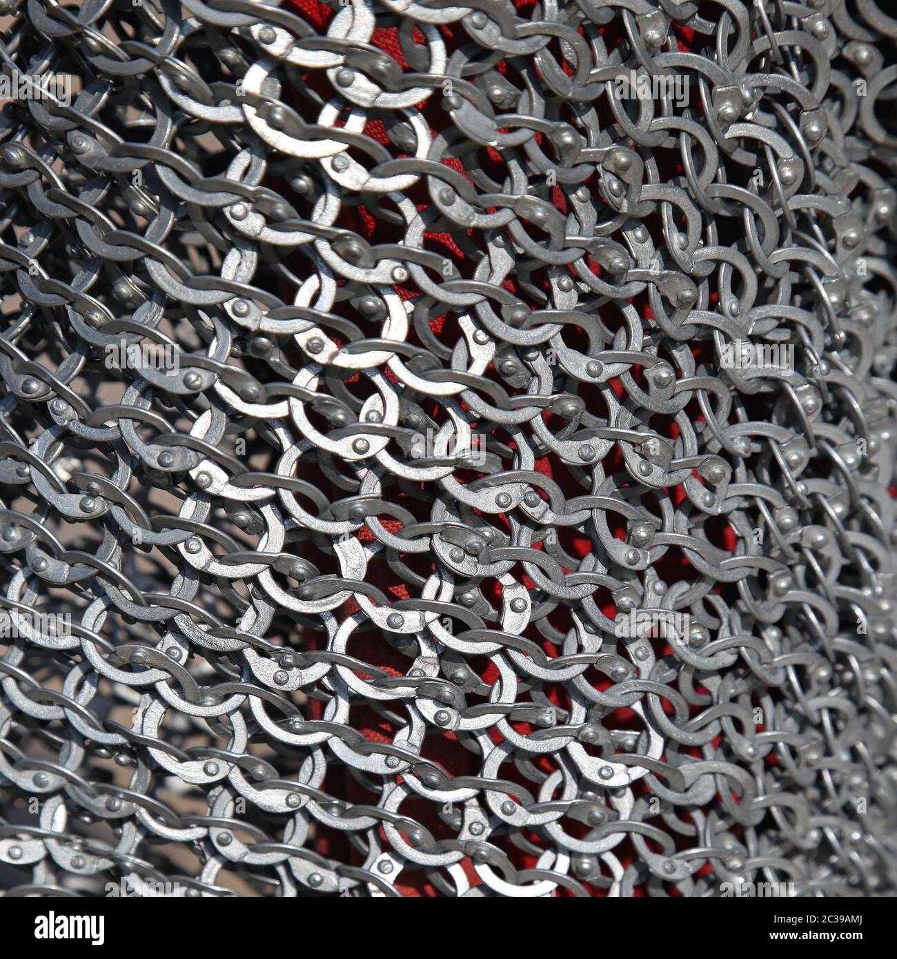Medieval knight body metal armor chains texture Stock Photo - Alamy