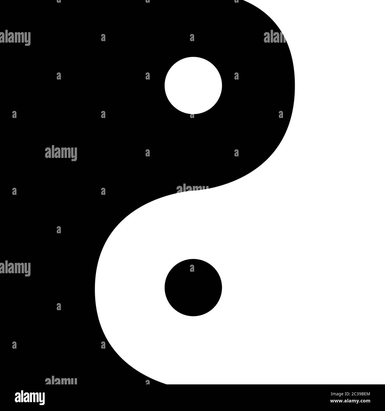 A Yin and Yang in black and white sides Stock Photo - Alamy