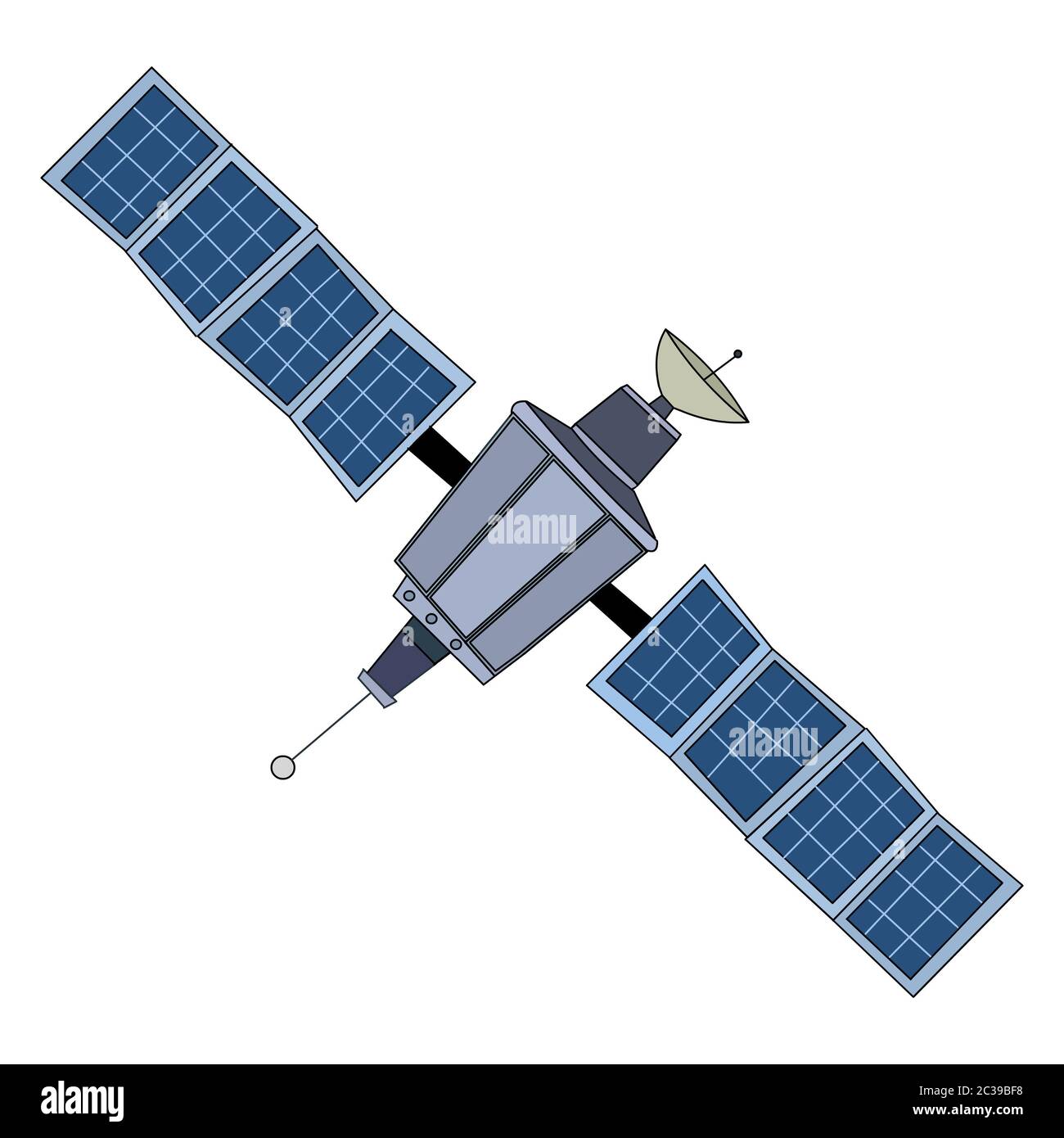 A isolated space satellite over a white background Stock Photo - Alamy