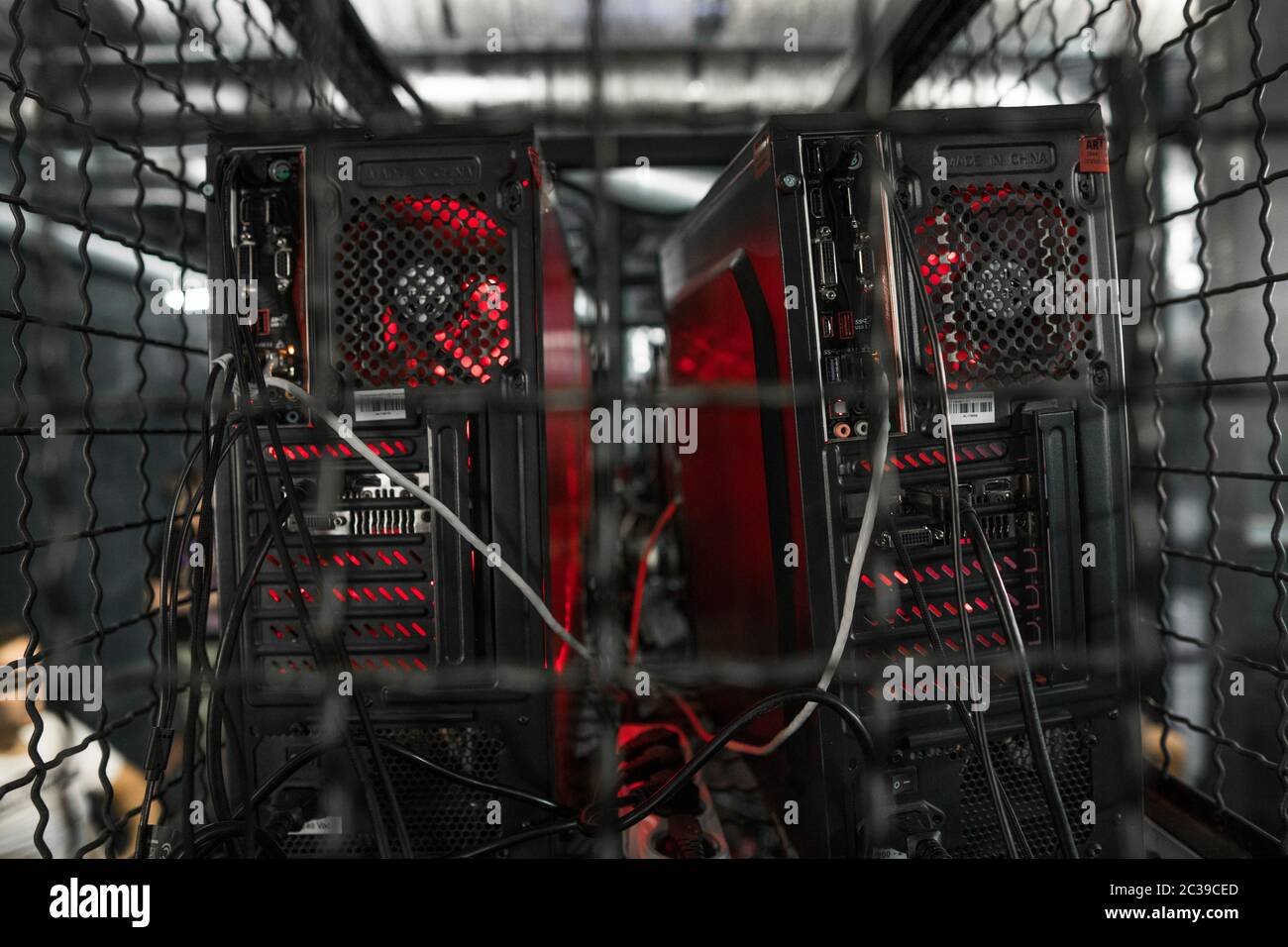 Computers in modern computer club for gamers and peoples who love ...