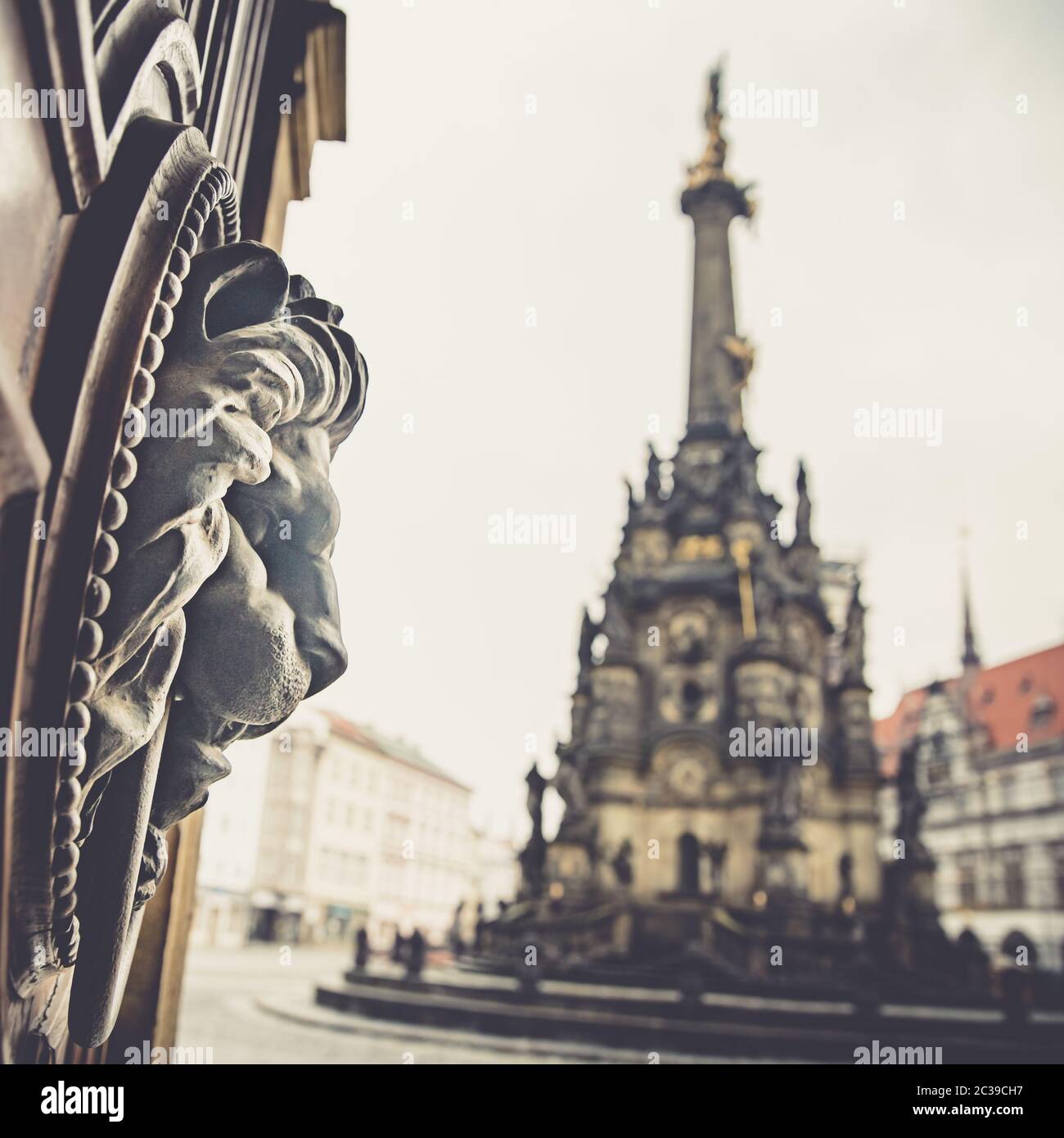 Monuments and streets in Olomouc, Czech Republic in summer Stock Photo ...