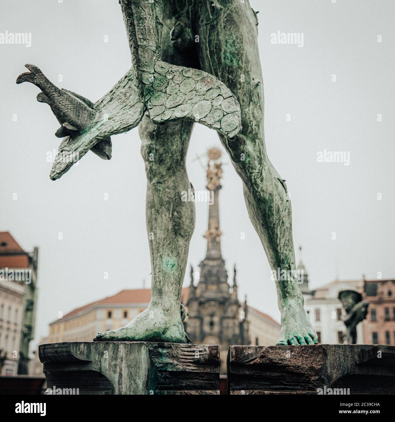 Holy trinity olomouc old town city moravia baroque hi-res stock ...