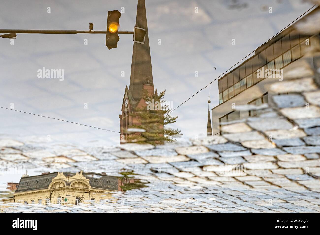 Monuments and streets in Olomouc, Czech Republic in summer Stock Photo ...