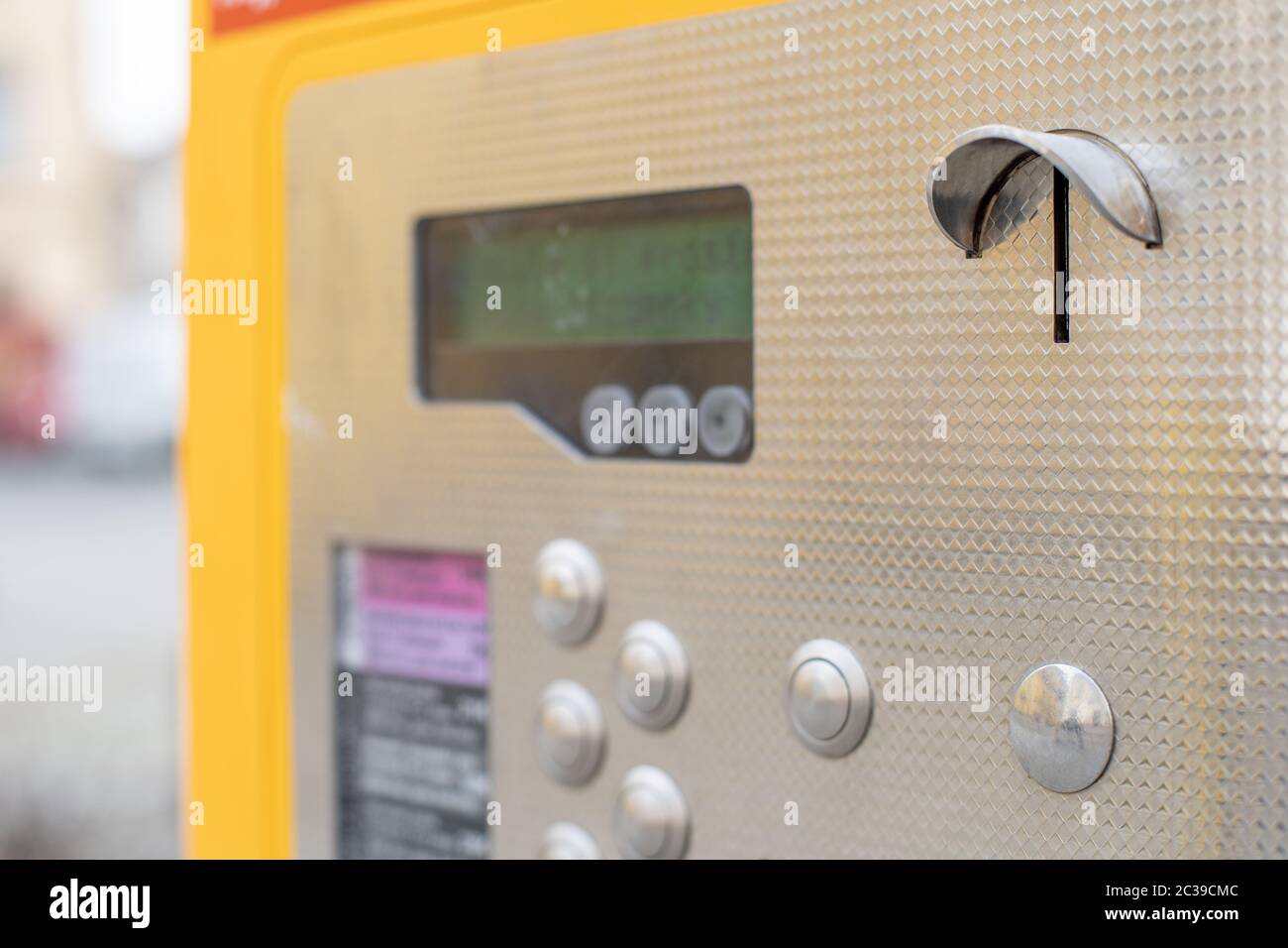 modern ticket machine at a public transport stop in the city Stock ...