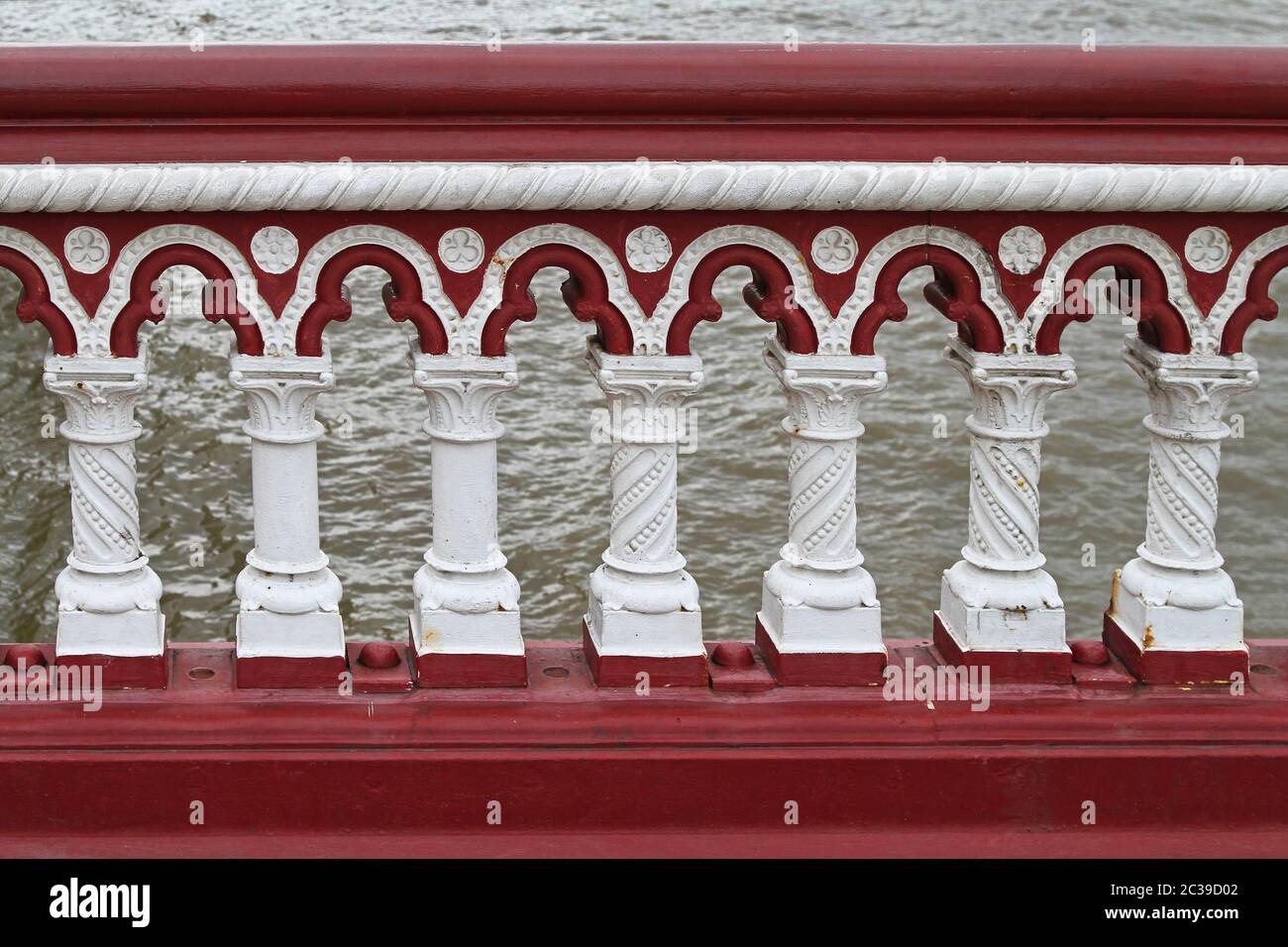 Decorative fence columns on Victorian architecture bridge Stock Photo ...