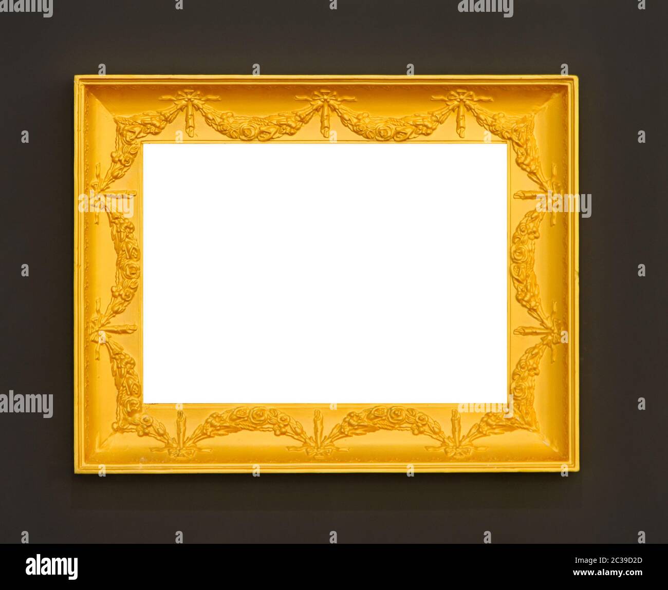 Retro decorative golden frame with carved details Stock Photo - Alamy