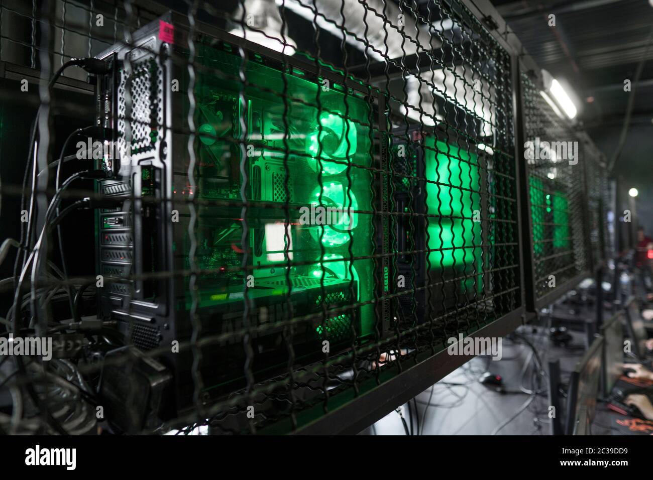 Computers in modern computer club for gamers and peoples who love ...