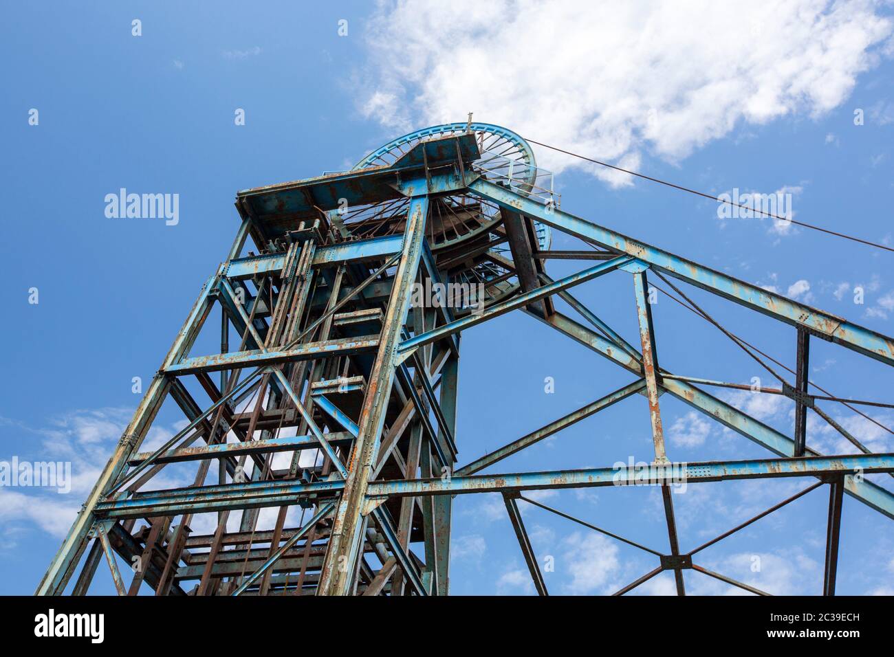 The winding gear at Haig Pit in Whitehaven, Whitehaven, Cumbria, UK ...