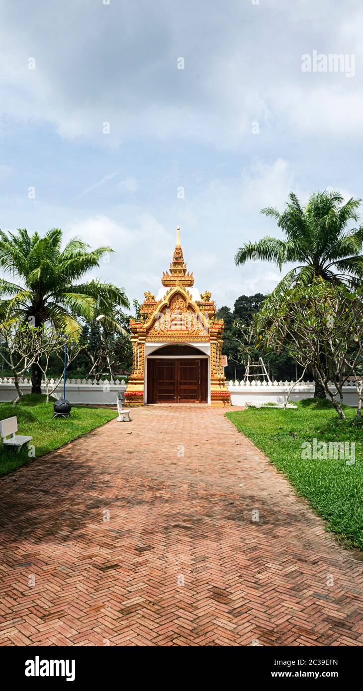 That inghang stupa temple Laos architecture entrance architecture Stock ...
