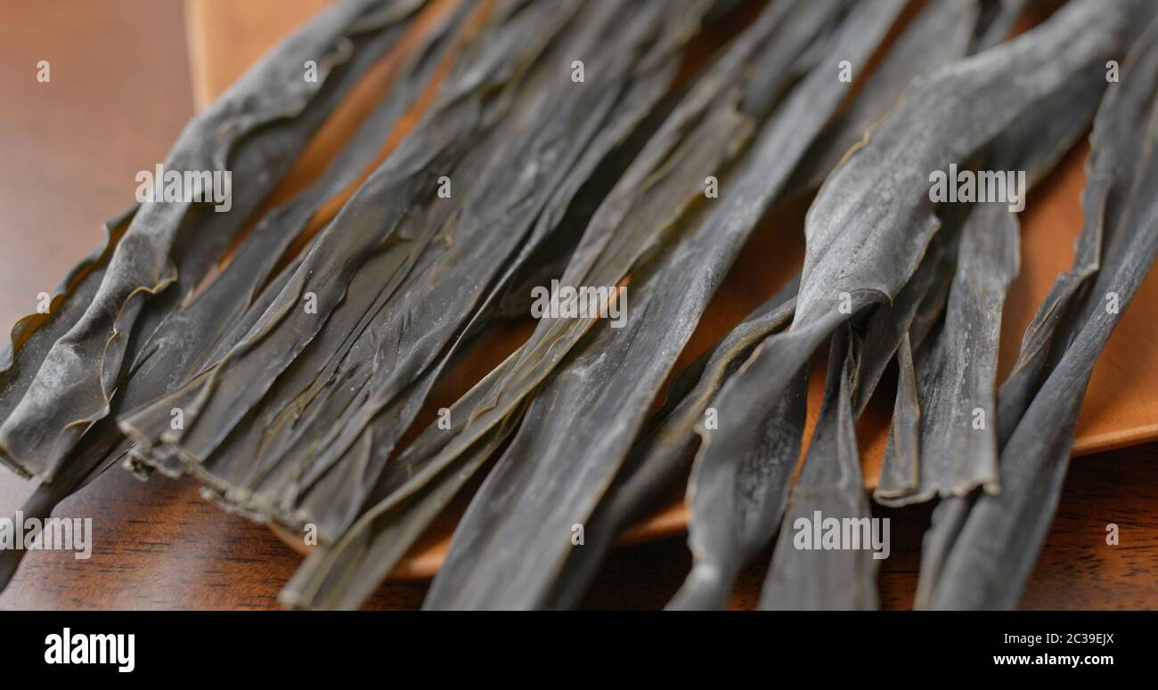 Pile of japanese dry konbu Stock Photo - Alamy