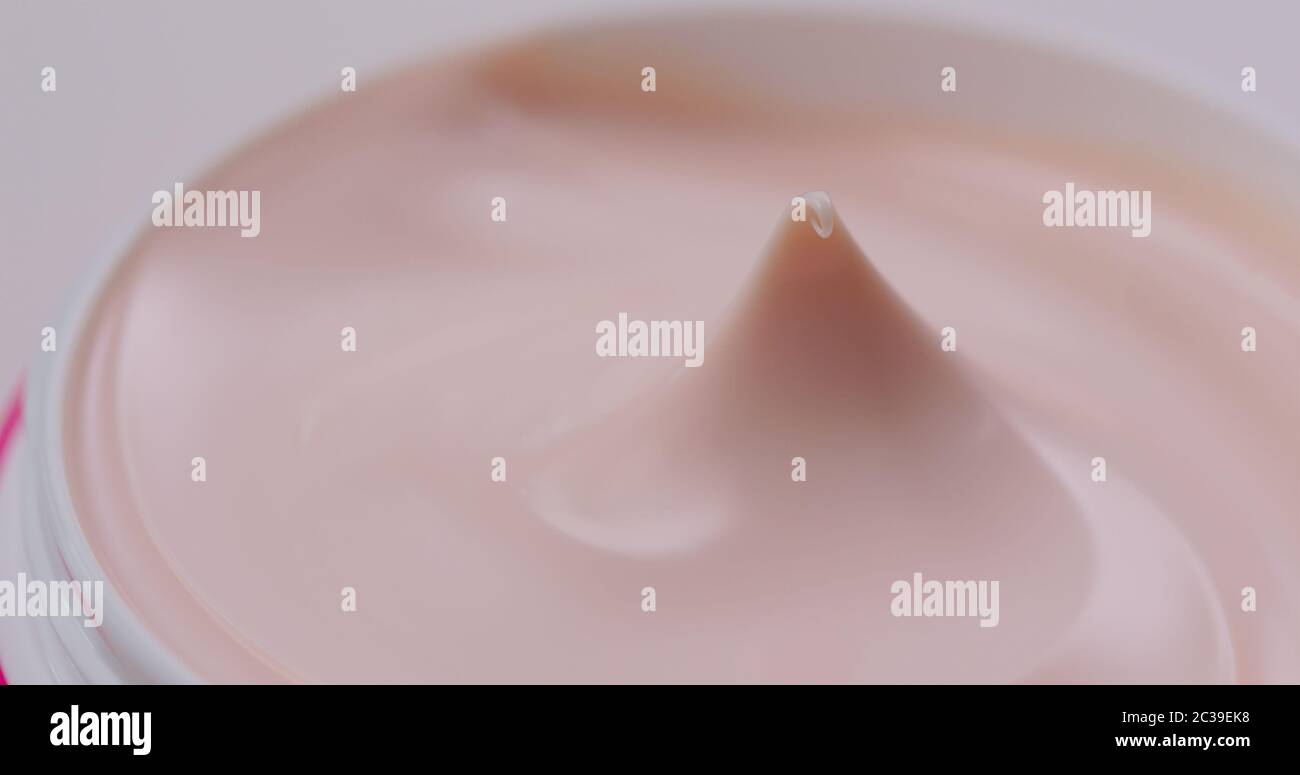 Pink cosmetics lotion close up Stock Photo - Alamy