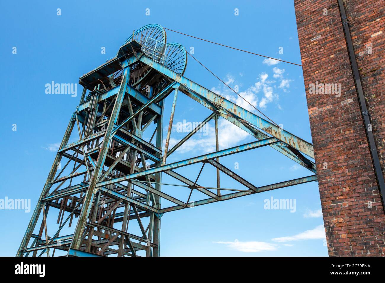 The winding gear at Haig Pit in Whitehaven, Whitehaven, Cumbria, UK ...
