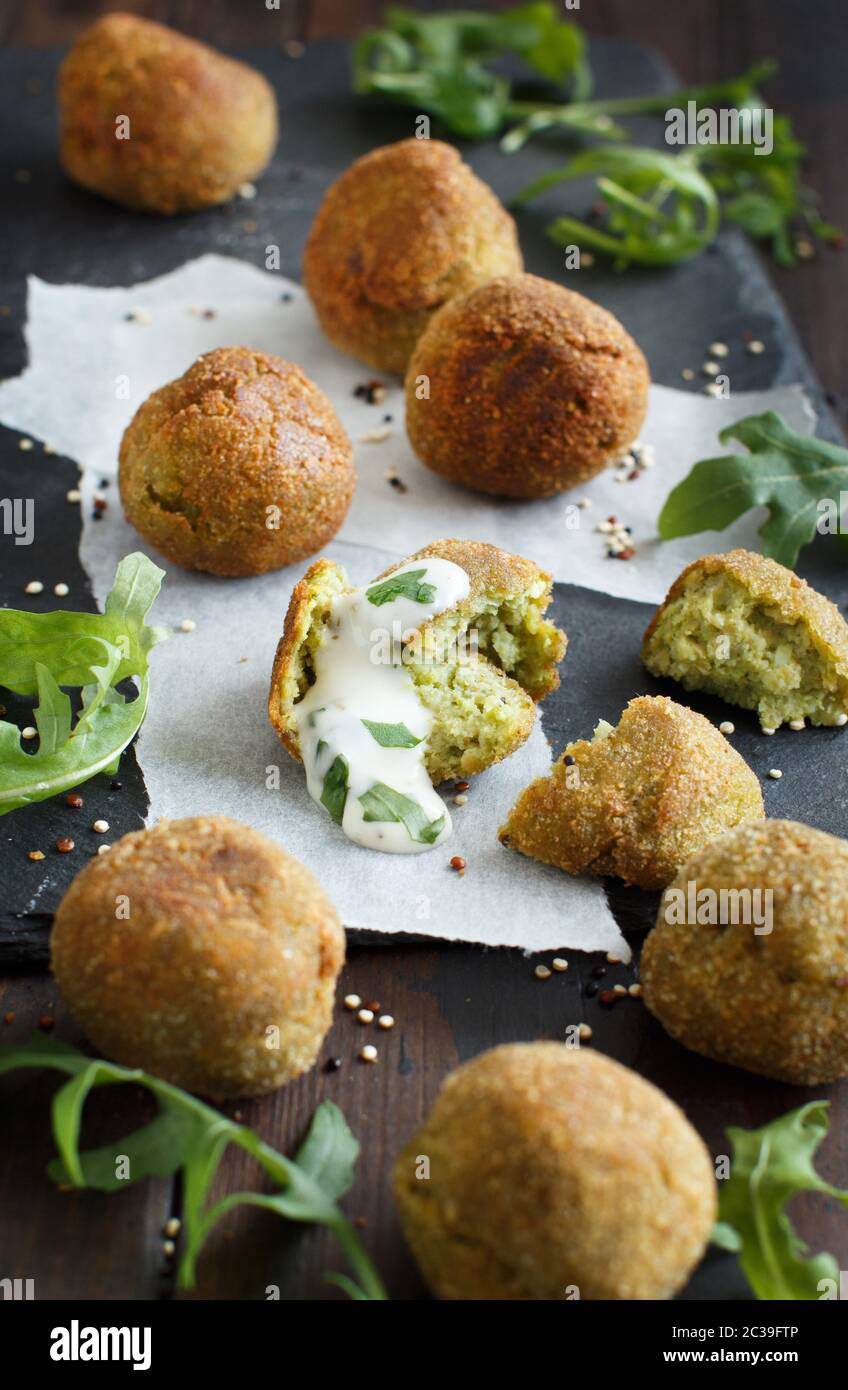 Ingredients falafel on wooden hi-res stock photography and images - Alamy