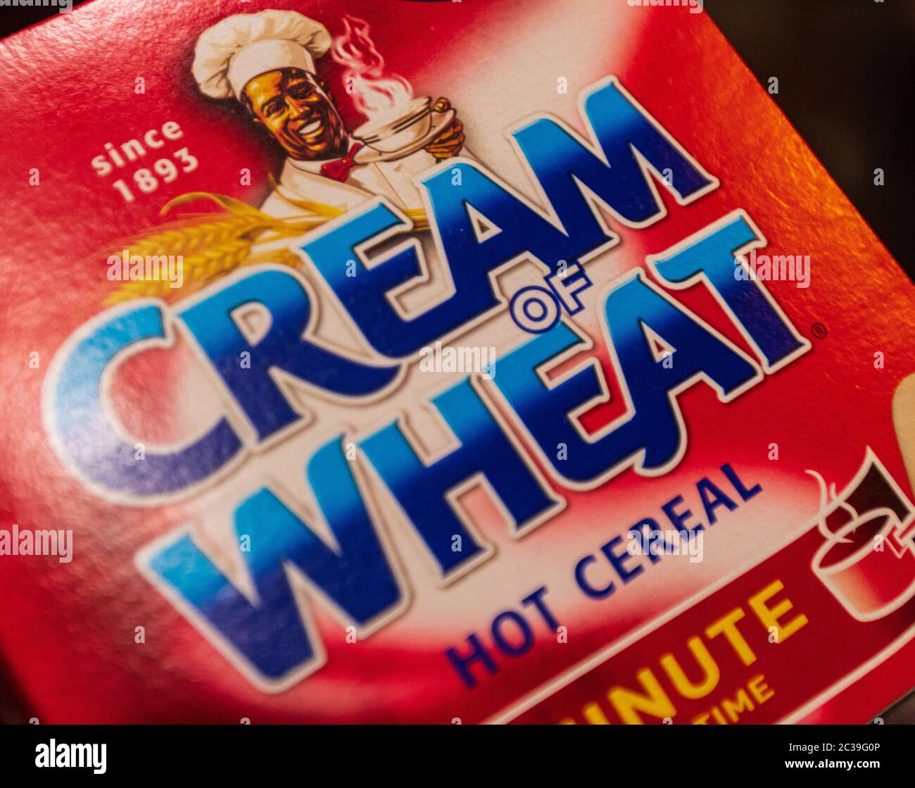 A Cream of Wheat box, featuring an African American character named ...