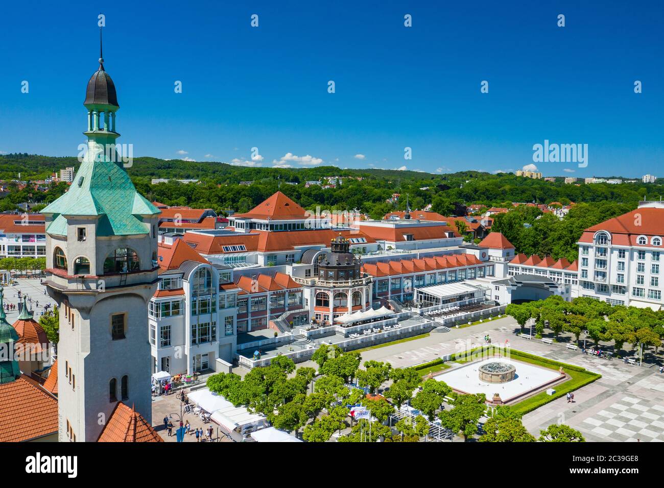 Sopot Aerial View. Beautiful architecture of Sopot resort from above ...