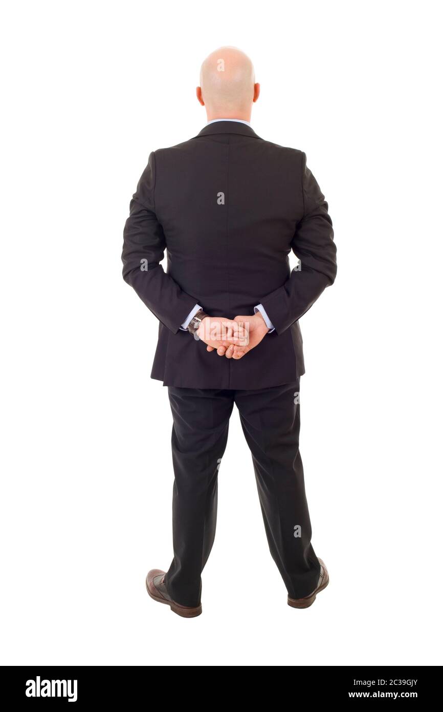 Back view of a business man, isolated Stock Photo - Alamy