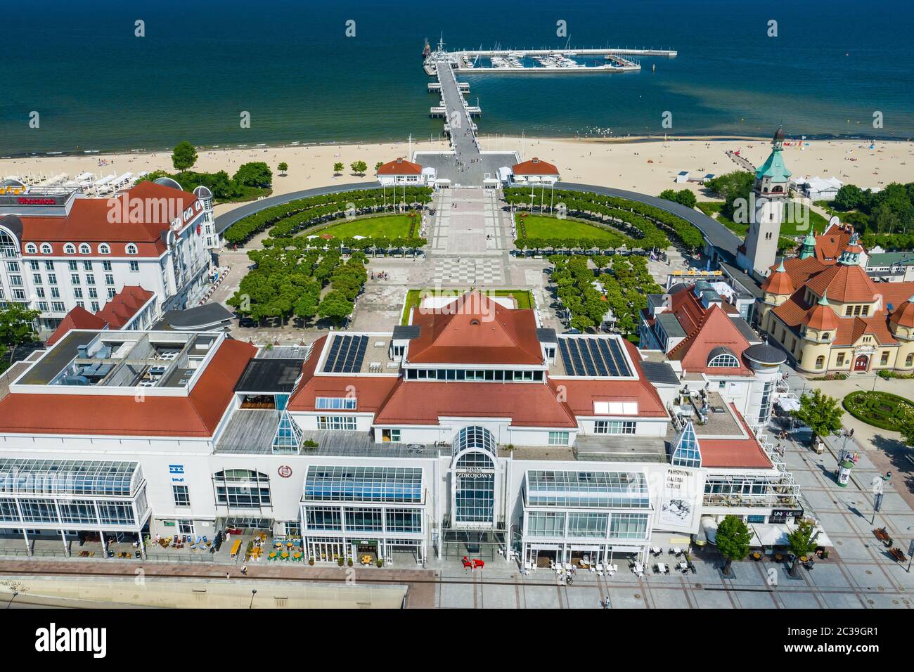 Sopot Aerial View. Beautiful architecture of Sopot resort from above ...