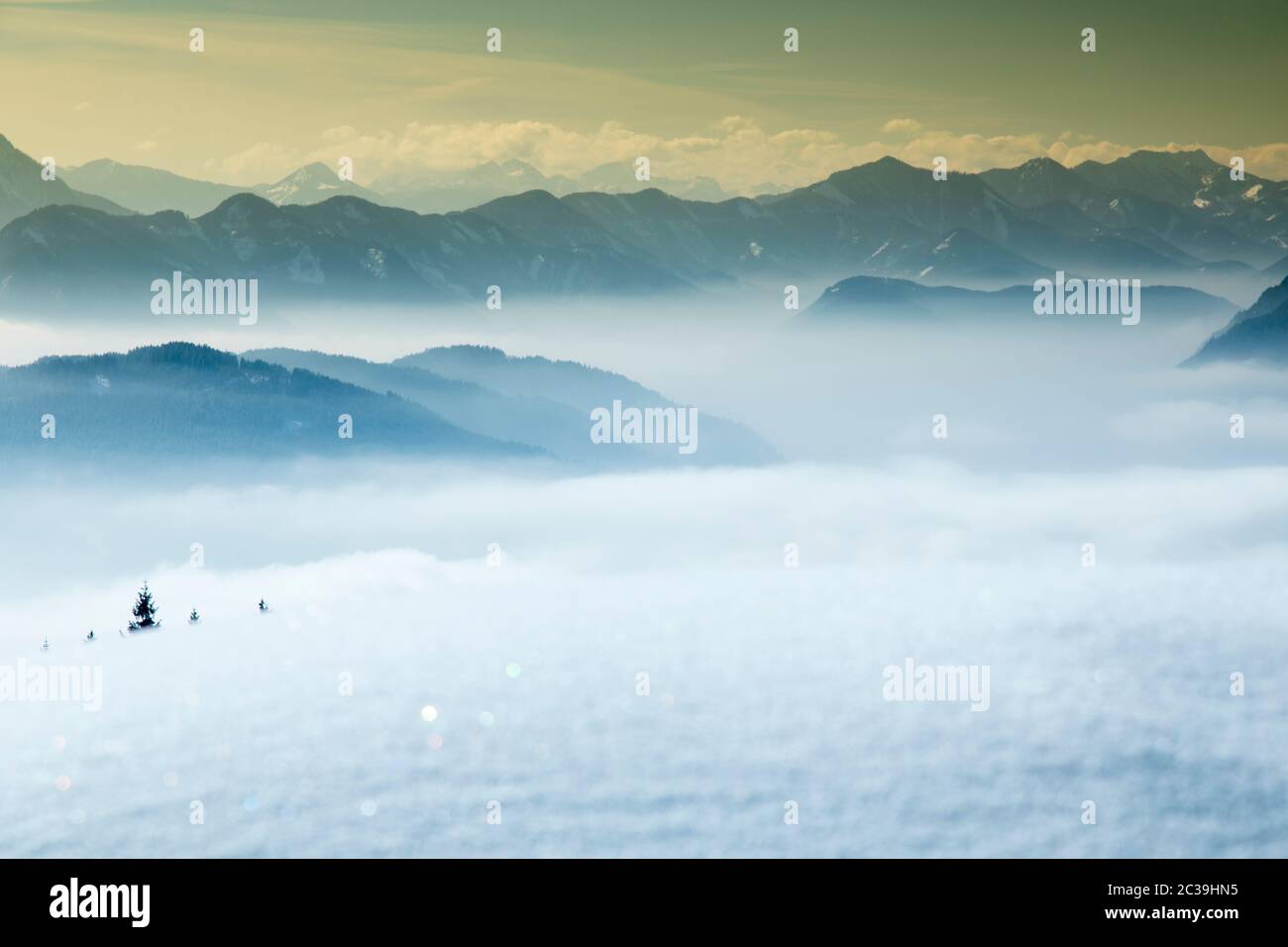 Landscape background, Mountains and winter space for your text Stock ...