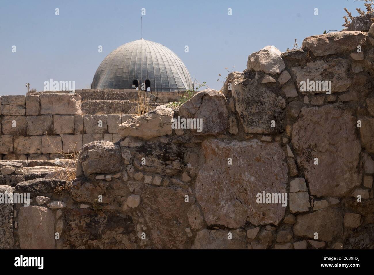 Ruins in Amman cìtadel Stock Photo - Alamy