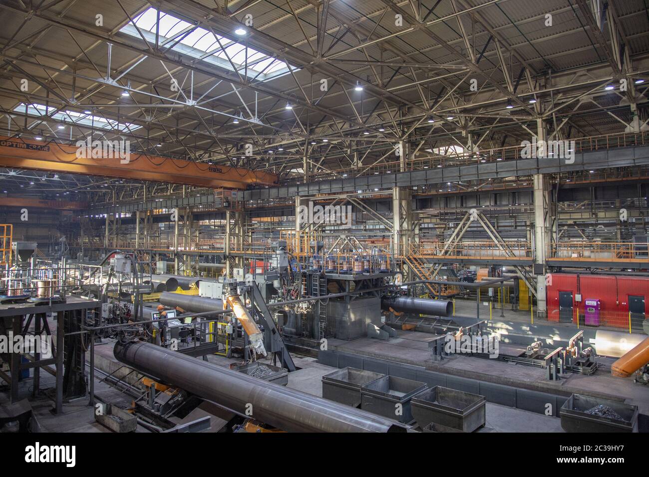 Industrial workshop of a gas pipe factory Stock Photo - Alamy