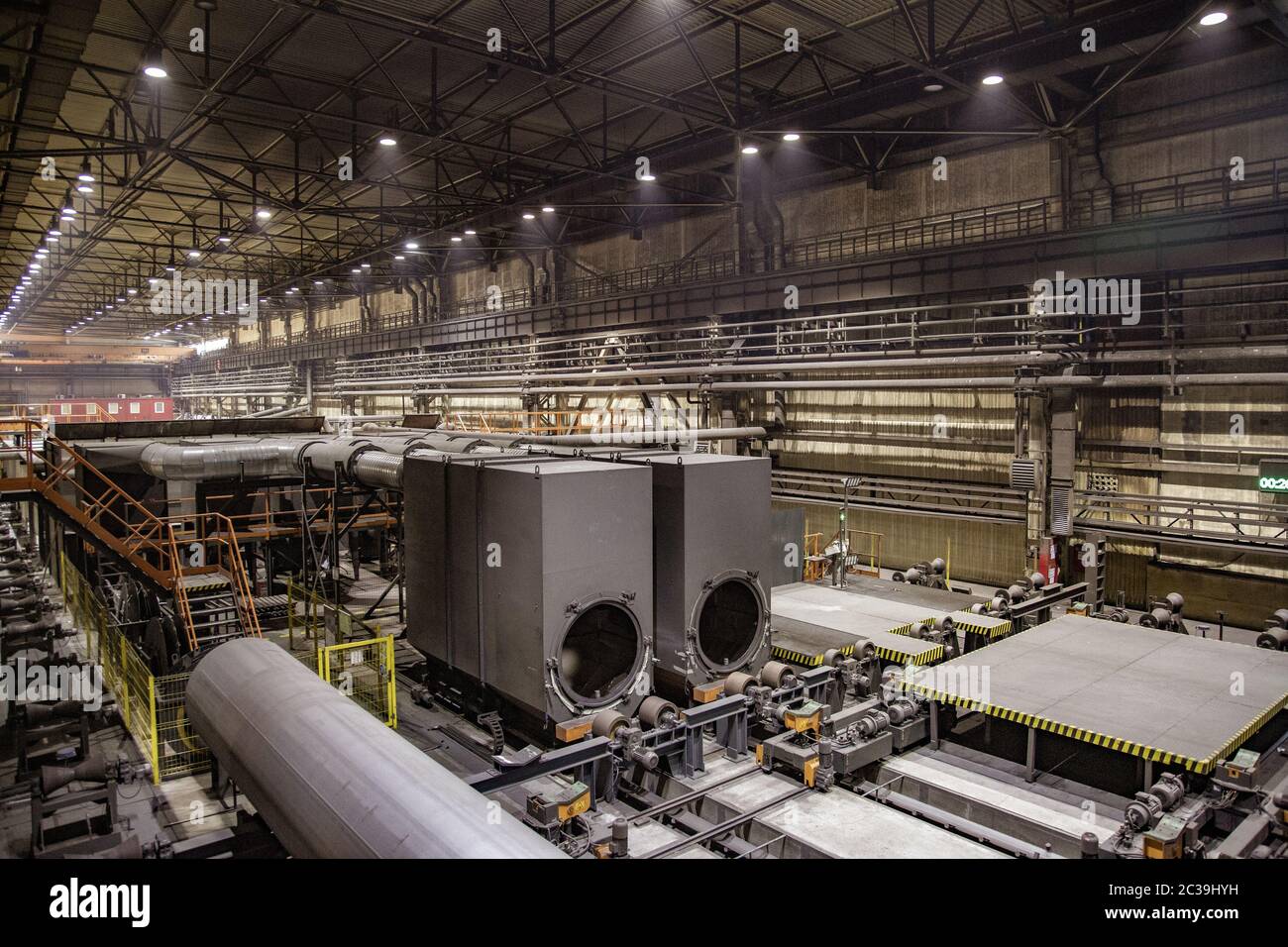 Industrial workshop of a gas pipe factory Stock Photo - Alamy