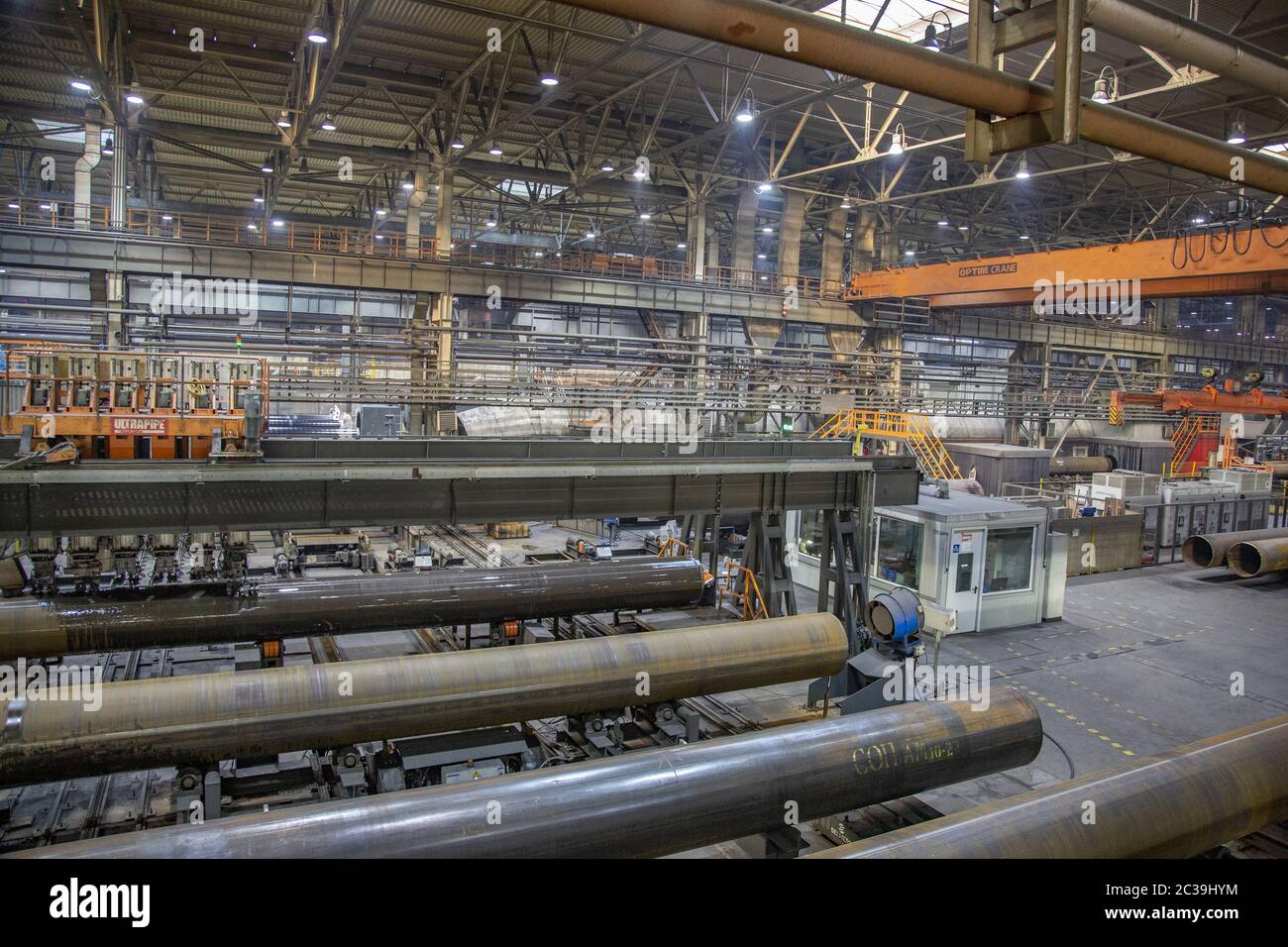 Industrial workshop of a gas pipe factory Stock Photo - Alamy