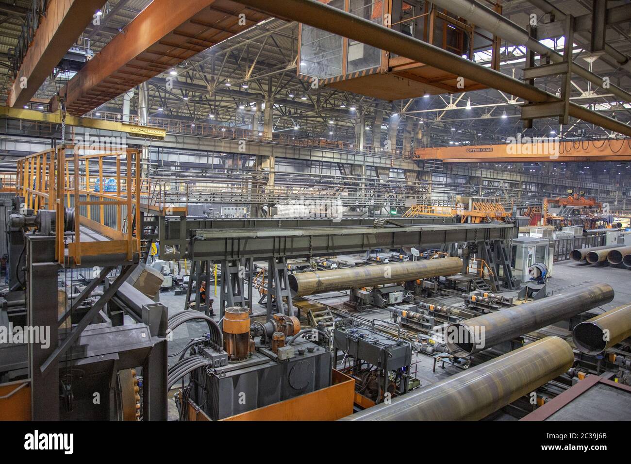 Industrial workshop of a gas pipe factory Stock Photo - Alamy