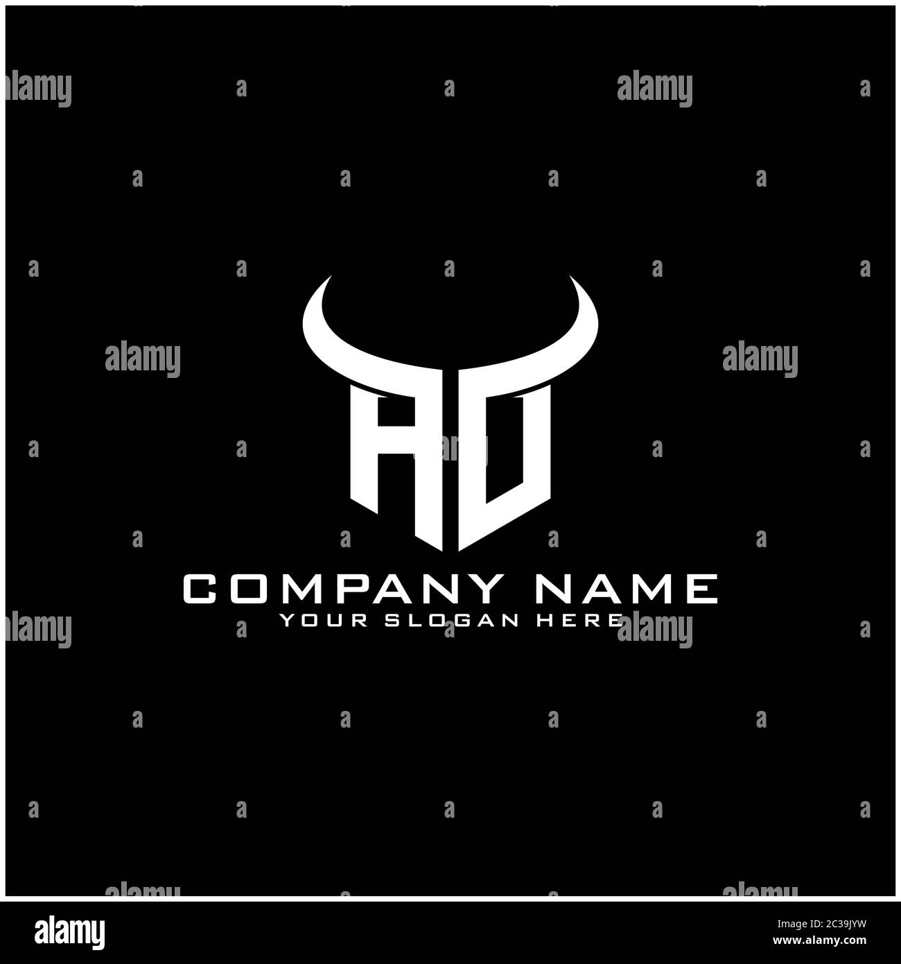 AD alphabet abstract initial letter logo design vector template Stock ...