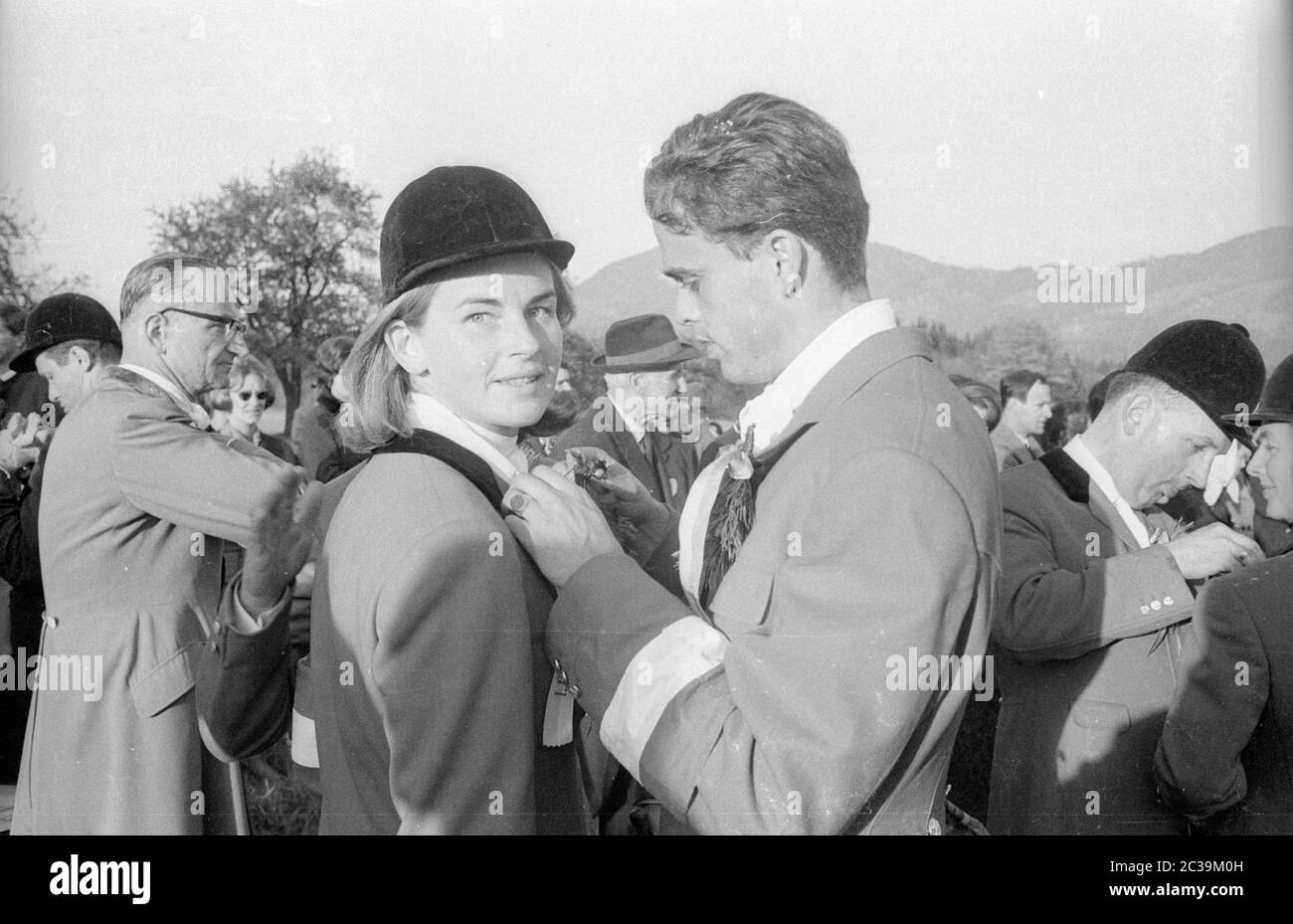 Par force hunting in Salzburg in 1965: hunters Stock Photo - Alamy