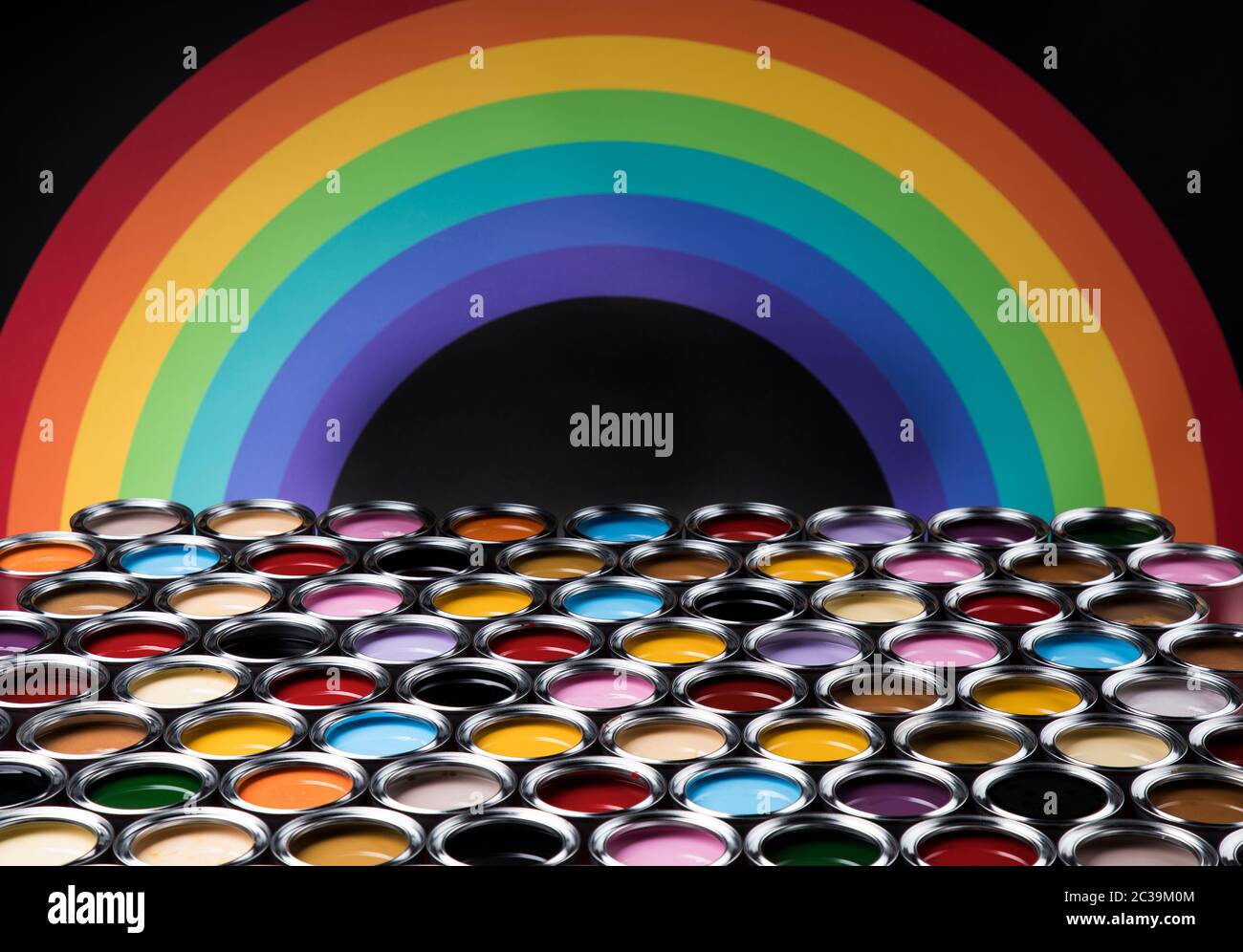 Colorful paint cans set, Painting background Stock Photo - Alamy